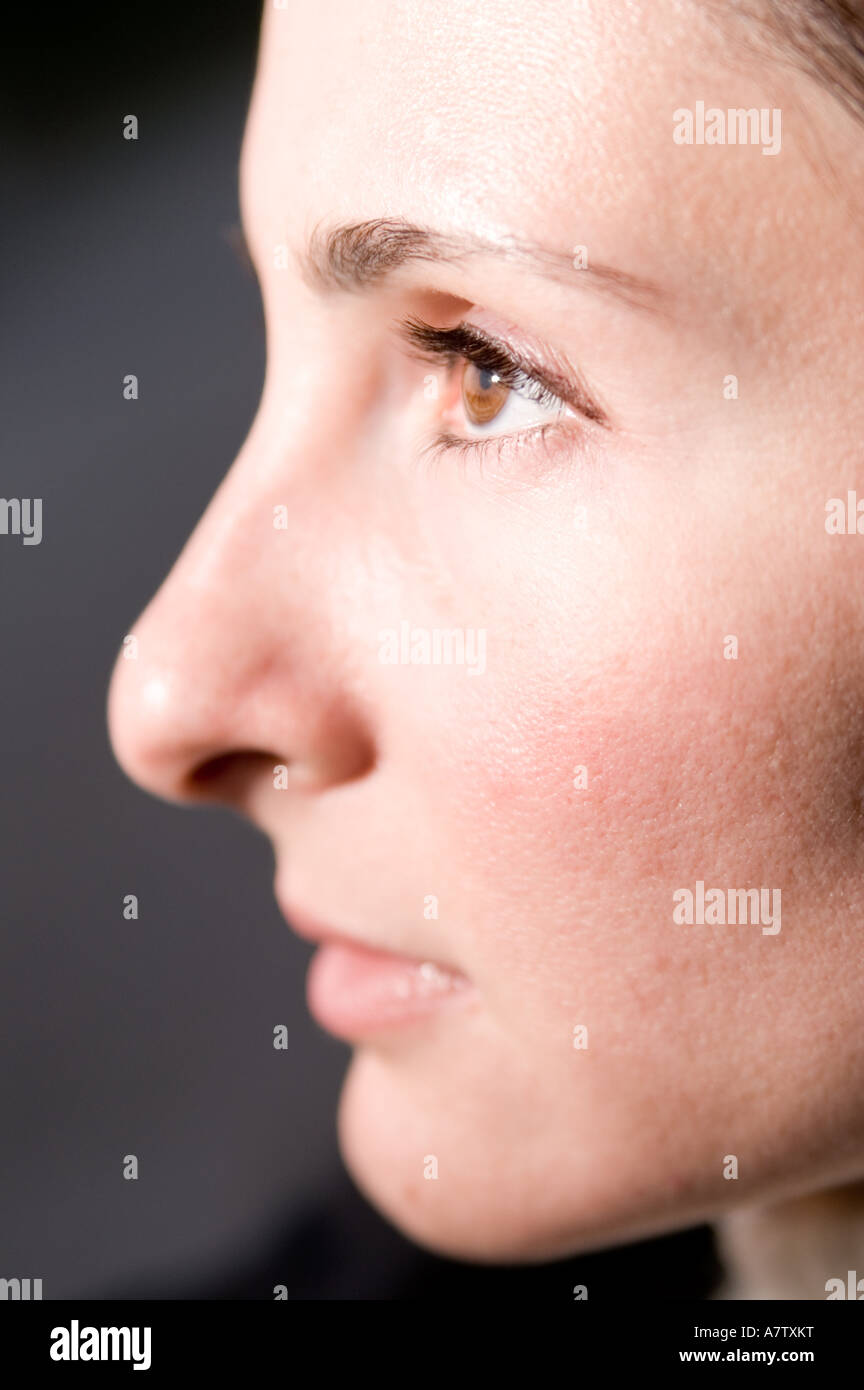 Pretty girl, face detail Stock Photo - Alamy