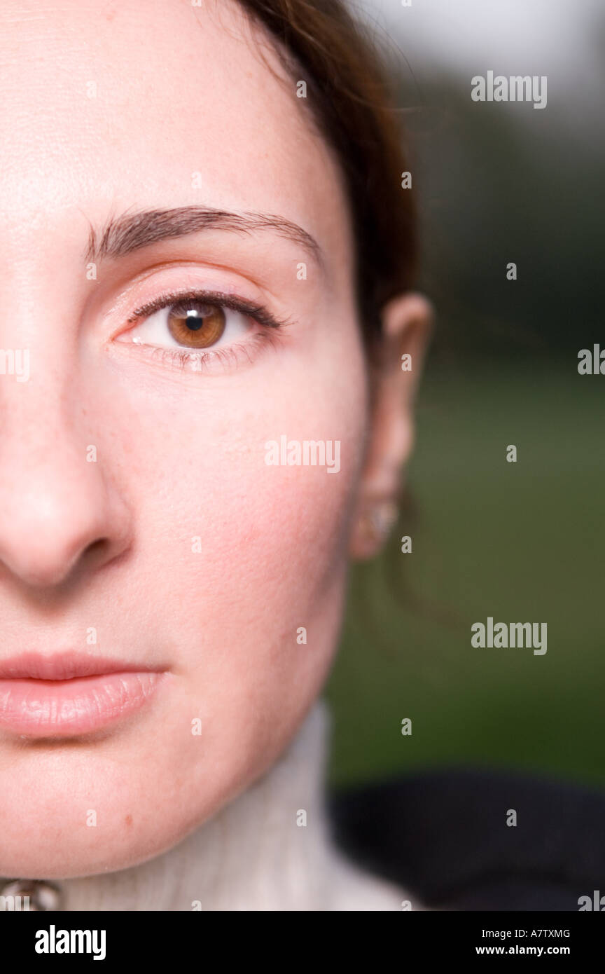 Pretty girl, face detail Stock Photo - Alamy