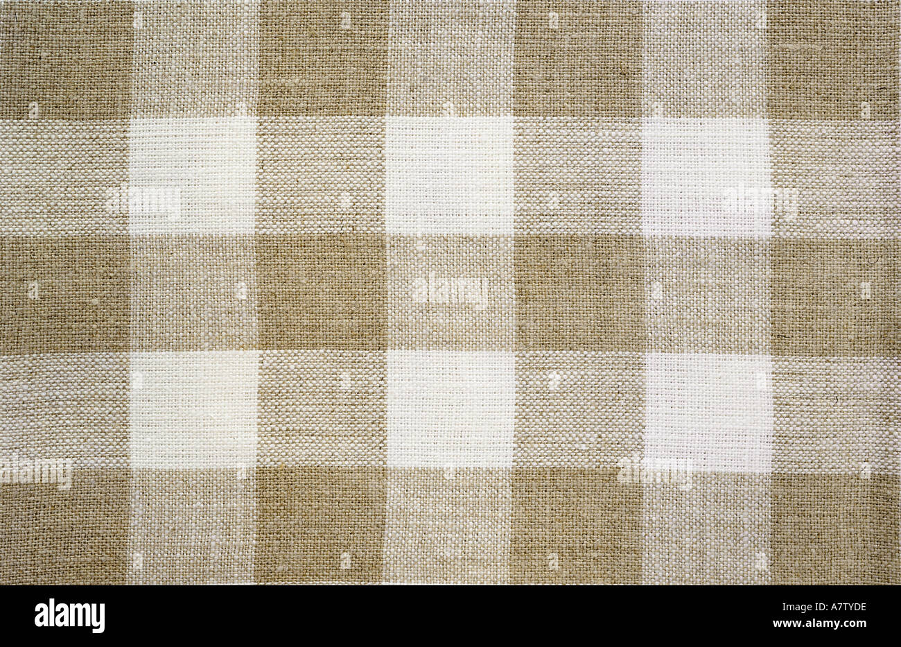 close up of beige and cream check fabric swatch Stock Photo - Alamy