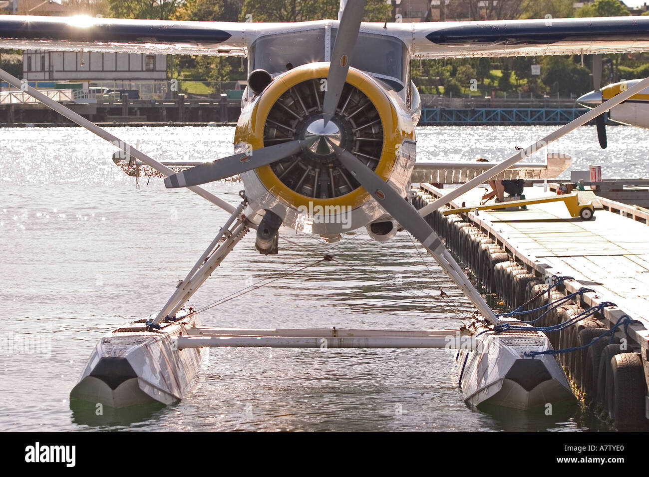 Front view of a docked floatplane Stock Photo - Alamy