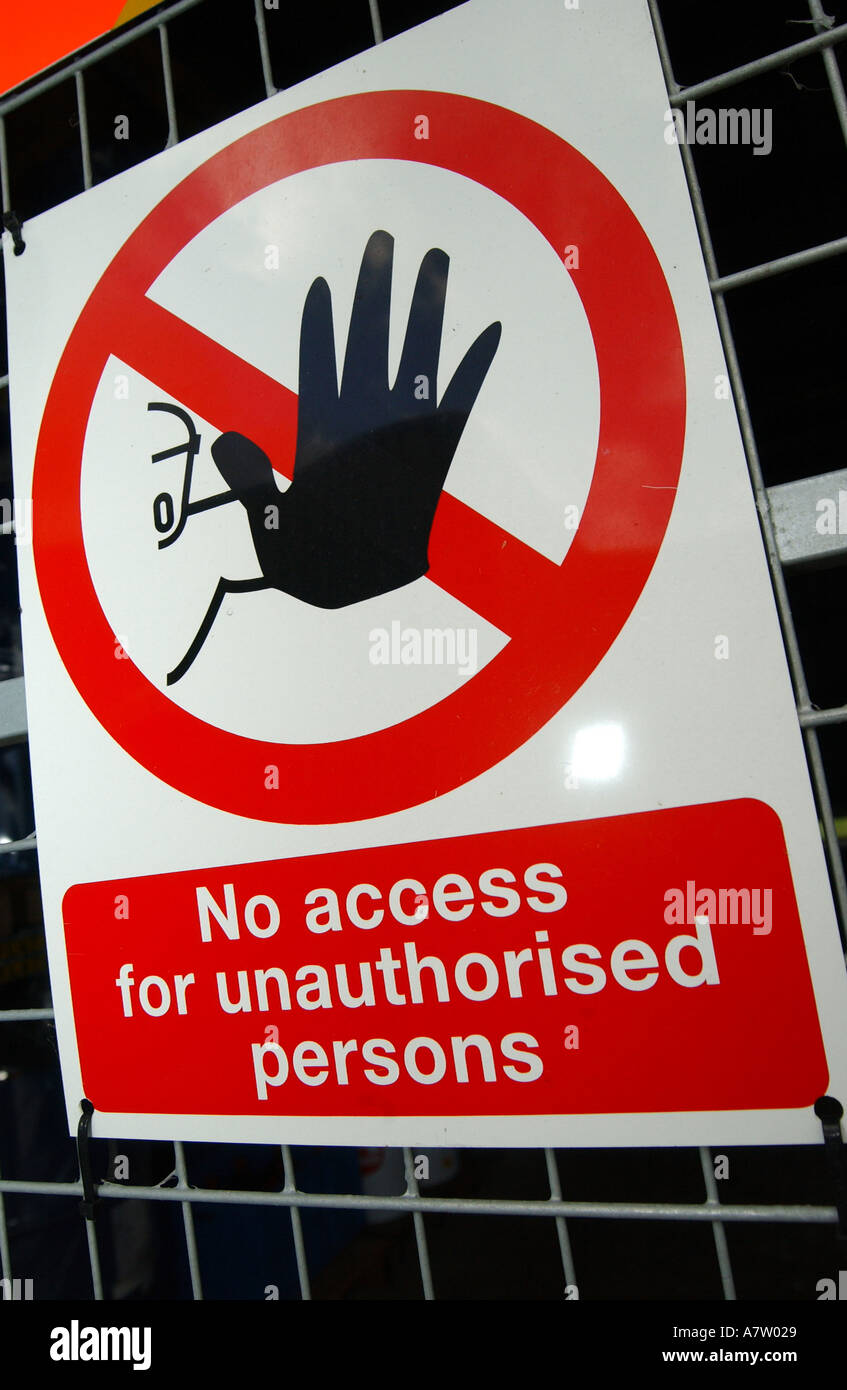 No unauthorised access hi-res stock photography and images - Alamy