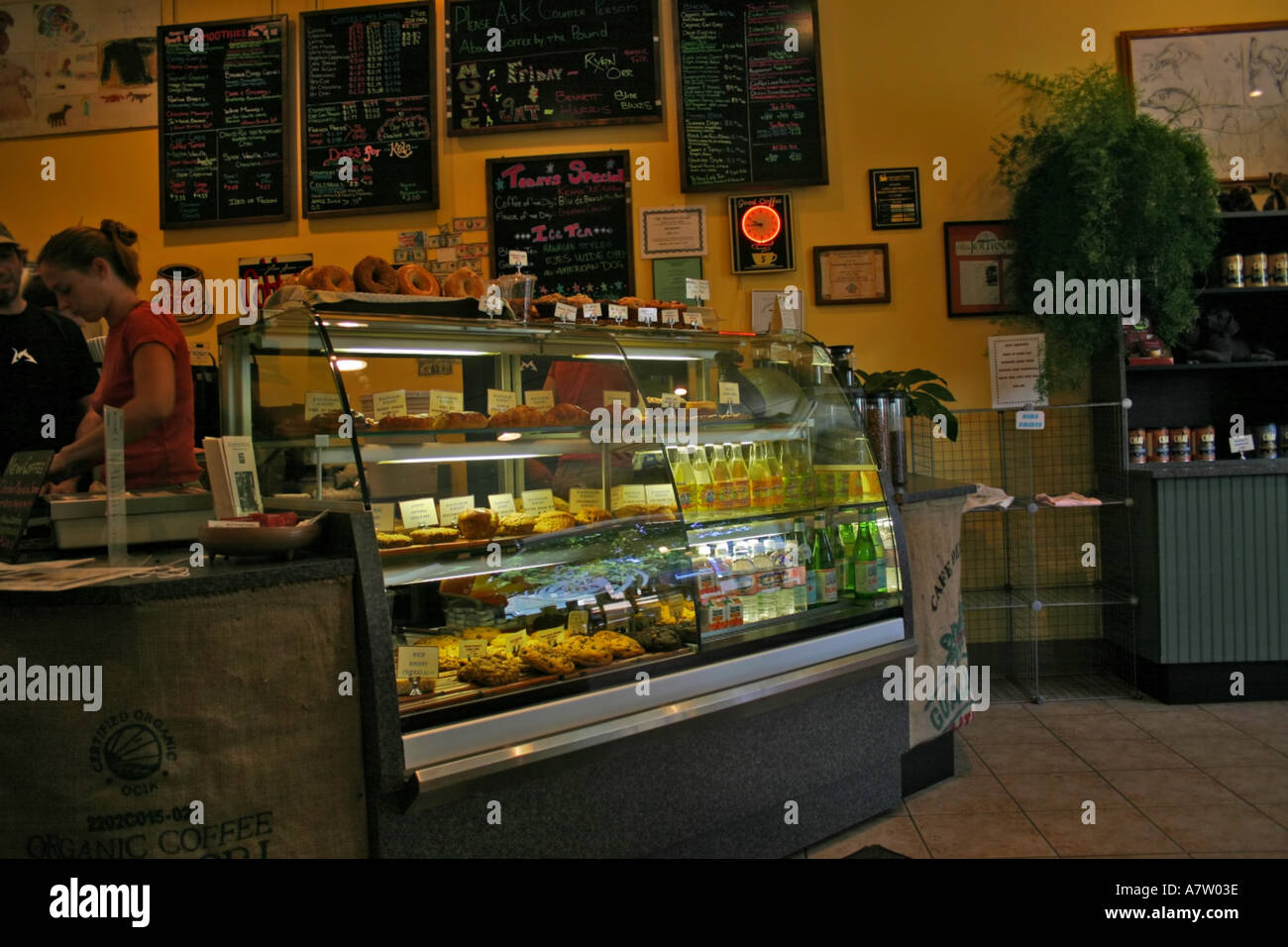 Inside a Coffee House Stock Photo - Alamy