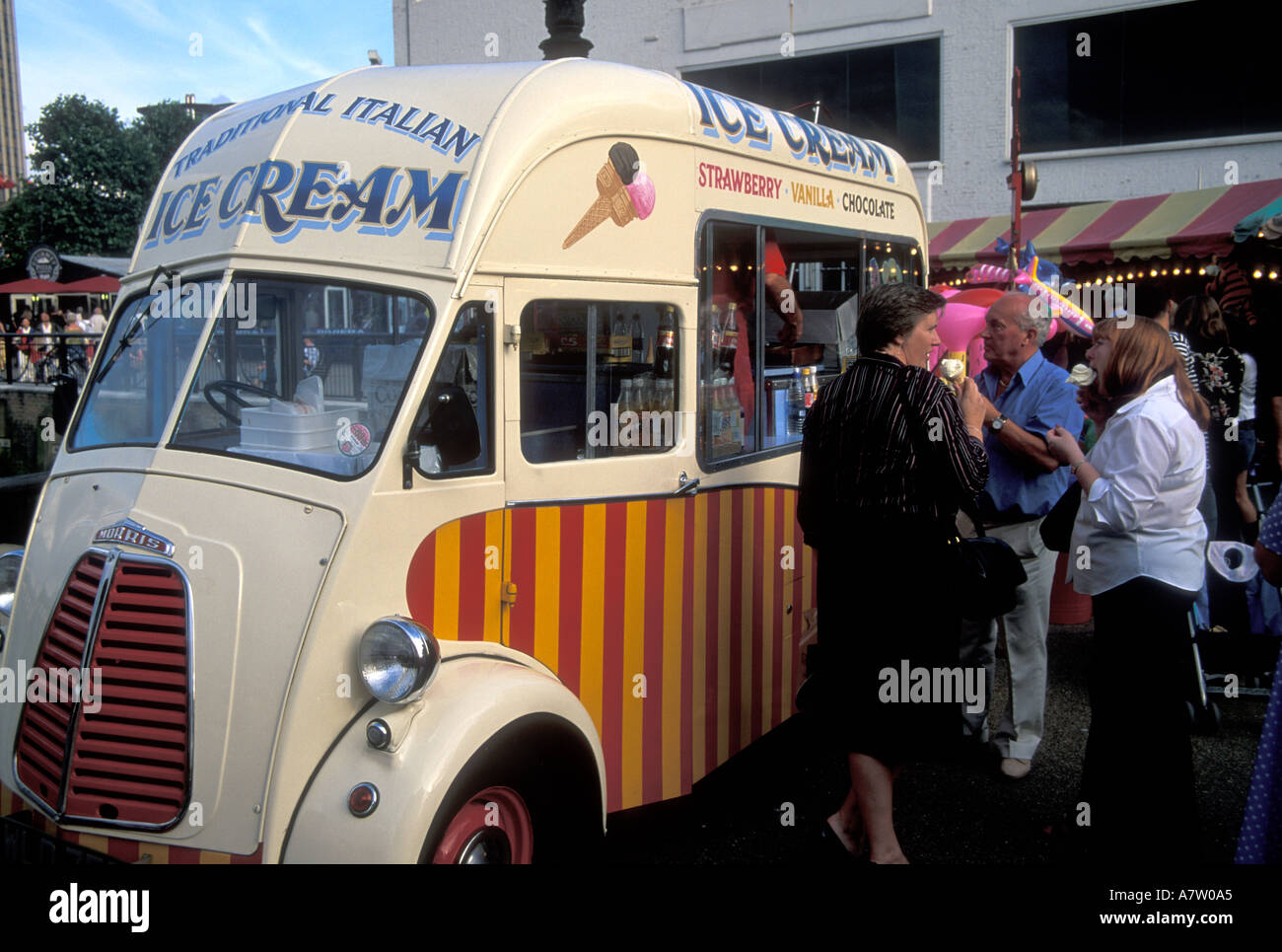 An ice cream van at a fun fair on London s south bank Stock Photo - Alamy