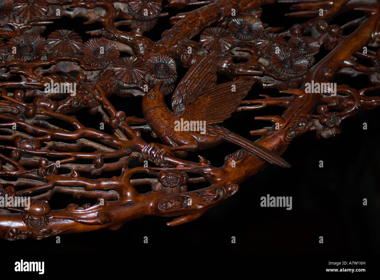 Wooden Chinese Phoenix carving Stock Photo - Alamy