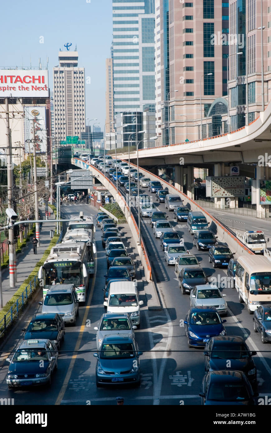 Shanghai flyover hi-res stock photography and images - Alamy