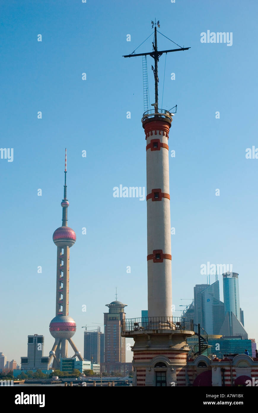 Harbour Mast on the Bund , Shanghai , China Stock Photo - Alamy