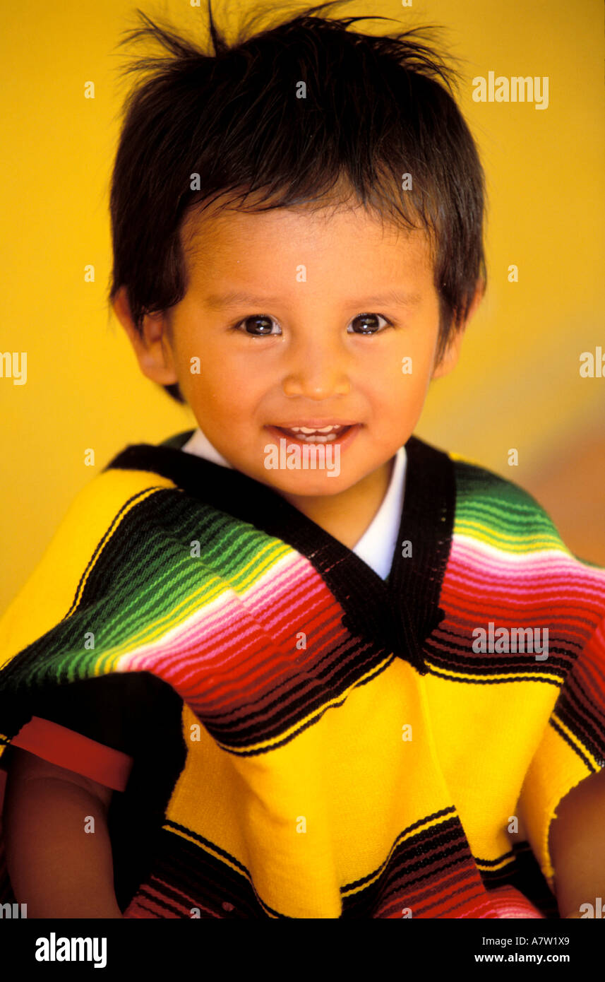 Mexico, Federal District, Mexico City, Mexican child wearing a ...