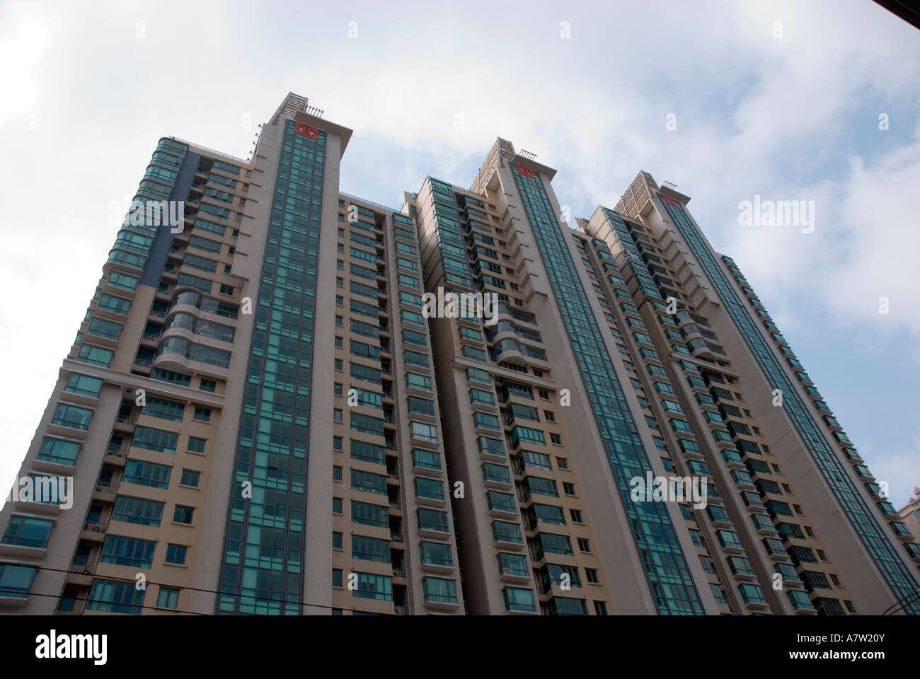 Block of flats for Shanghai residents Stock Photo - Alamy