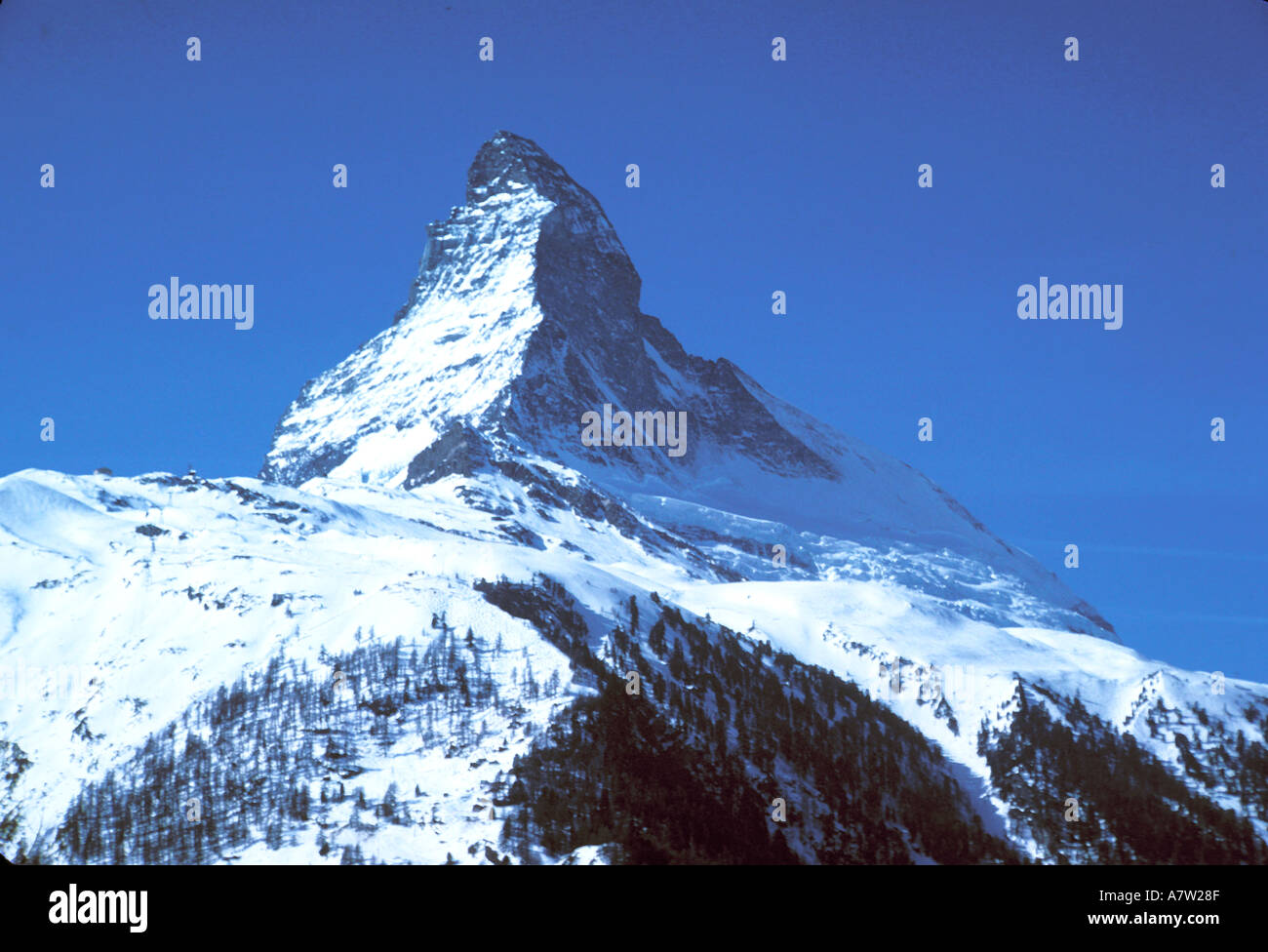 Zermatt peak Matterhorn Mountain Switzerland Stock Photo - Alamy