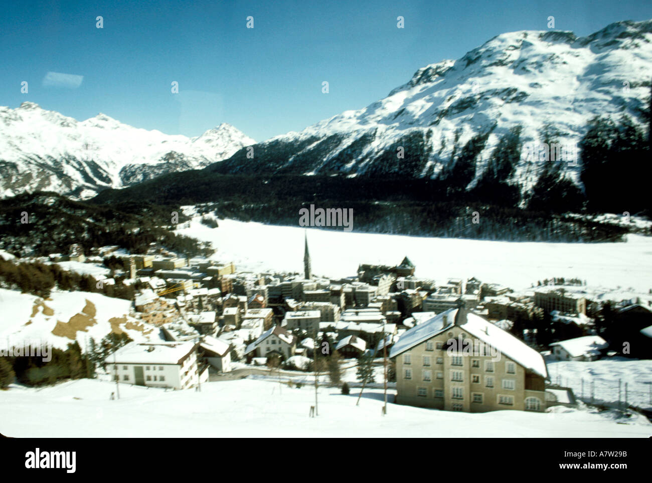 Village of St Moritz Switzerland Stock Photo - Alamy