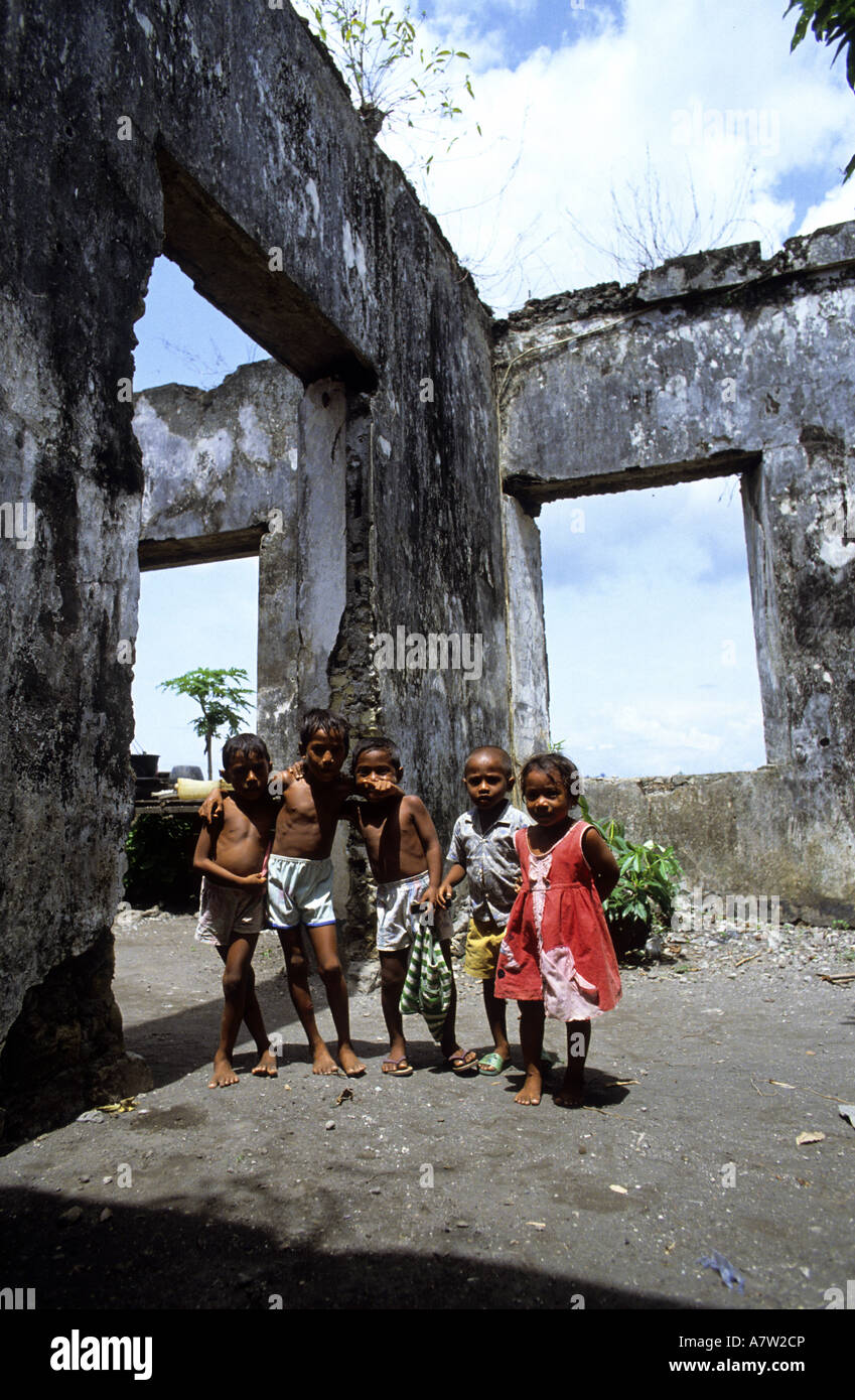 Children of Banda Besar Lontar island Banda islands Moluccas islands ...