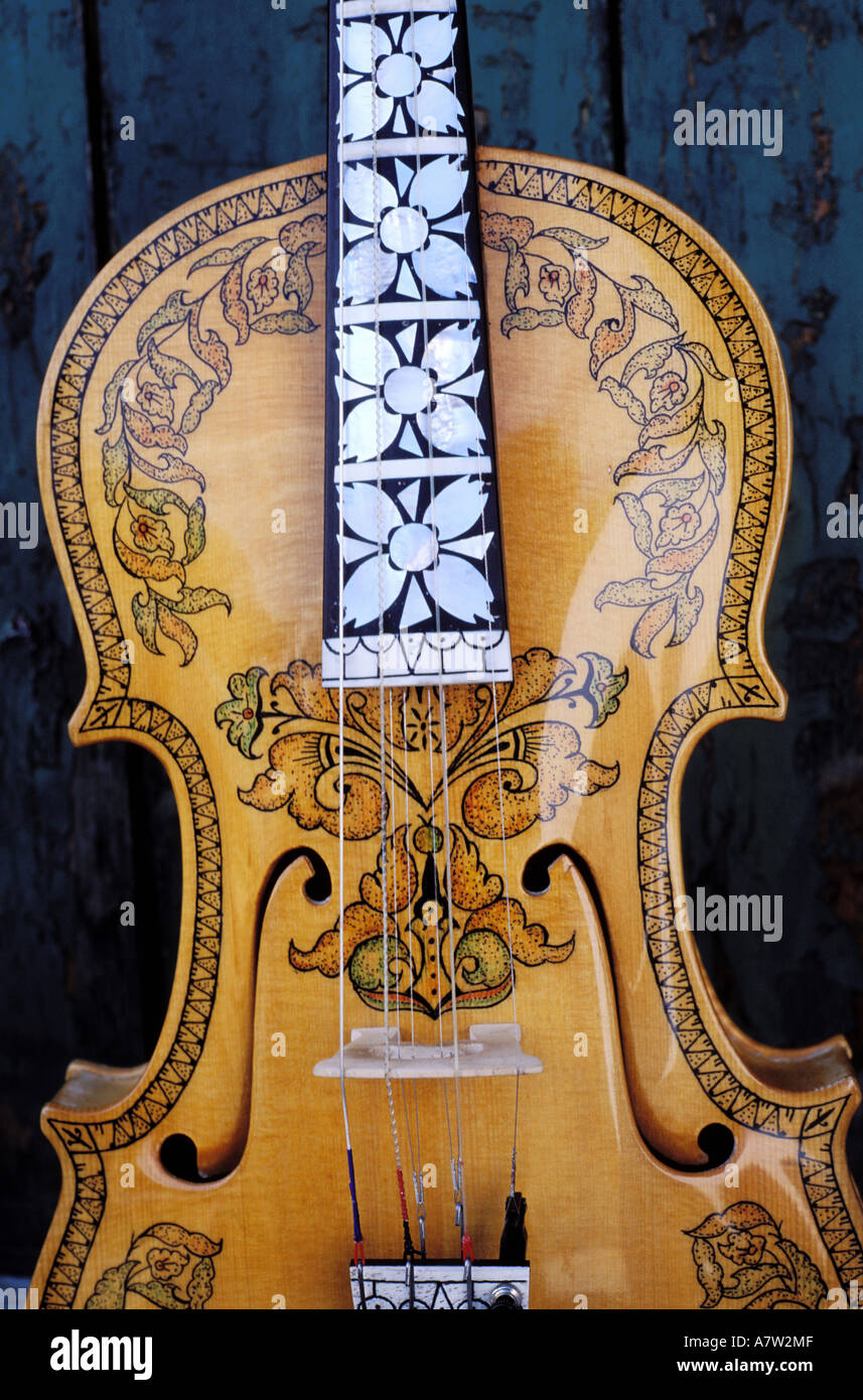 Norway, Southern region, decorated violin of Hardenger Stock Photo - Alamy