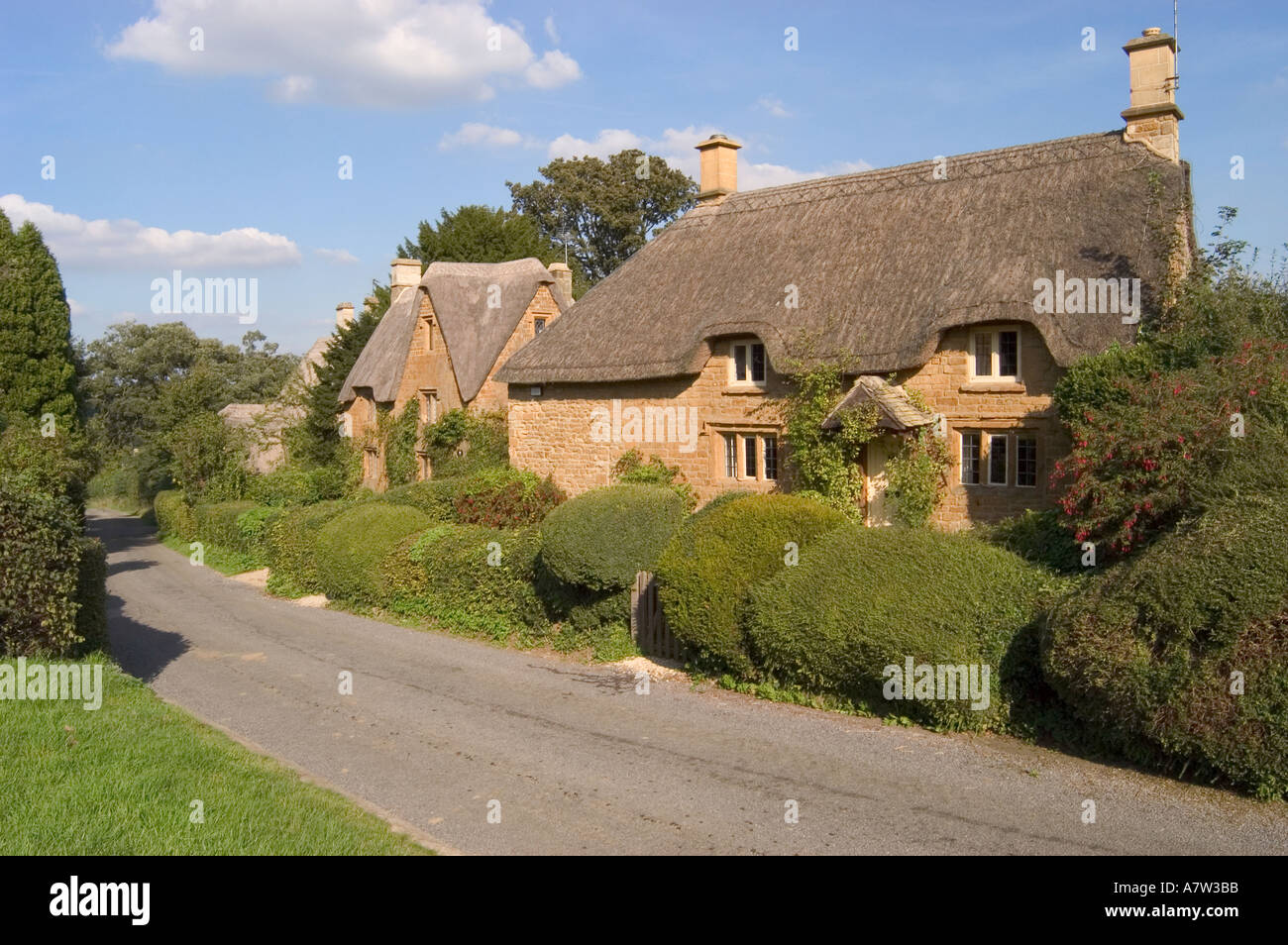 Thatched cottages around village green hi-res stock photography and ...
