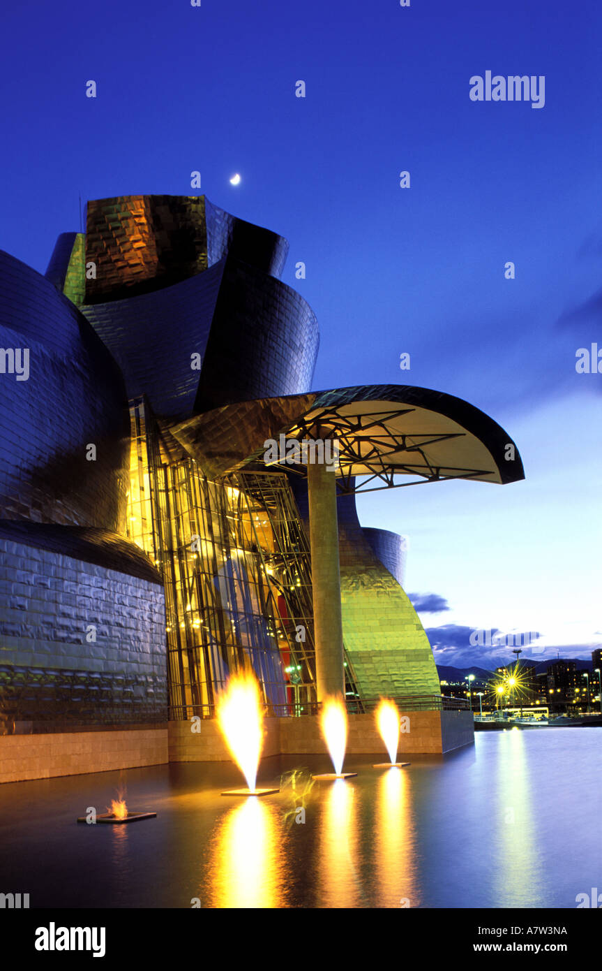 Spain, the Basque Country, Bilbao, Guggenheim Museum by the architect ...