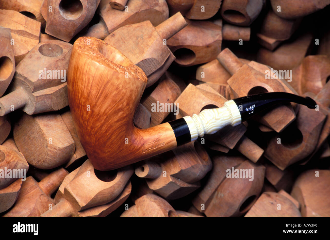 France, Jura, pipe manufactured by Jean Masson, pipe of Saint-Claude ...