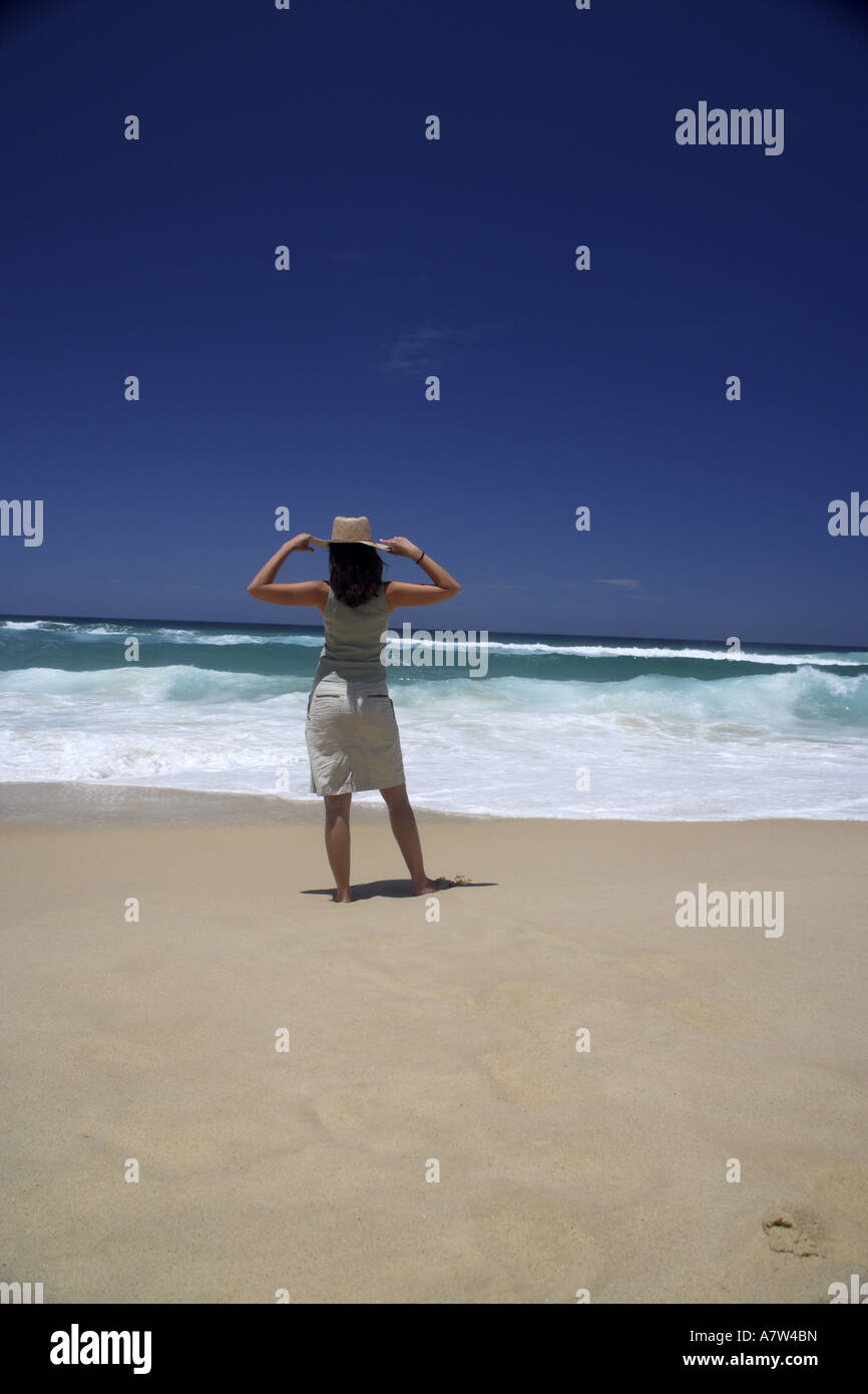 single woman at the beach, Australia Stock Photo - Alamy