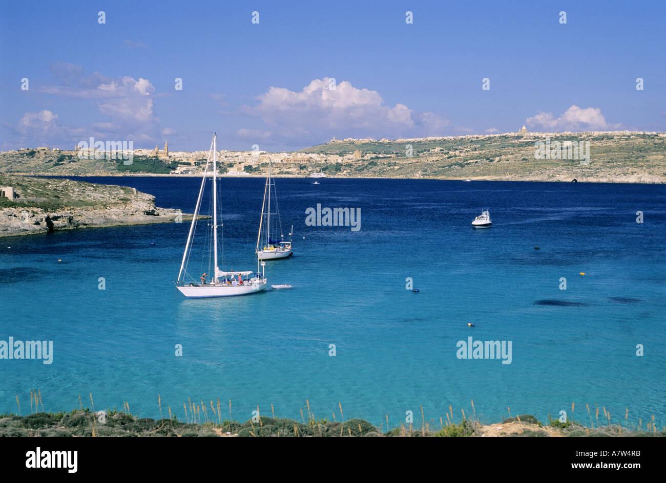 Malta, Comino Island, Blue Lagoon Bay Stock Photo - Alamy