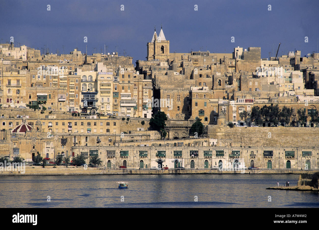 Malta, Valletta, the large port of Valletta Stock Photo - Alamy