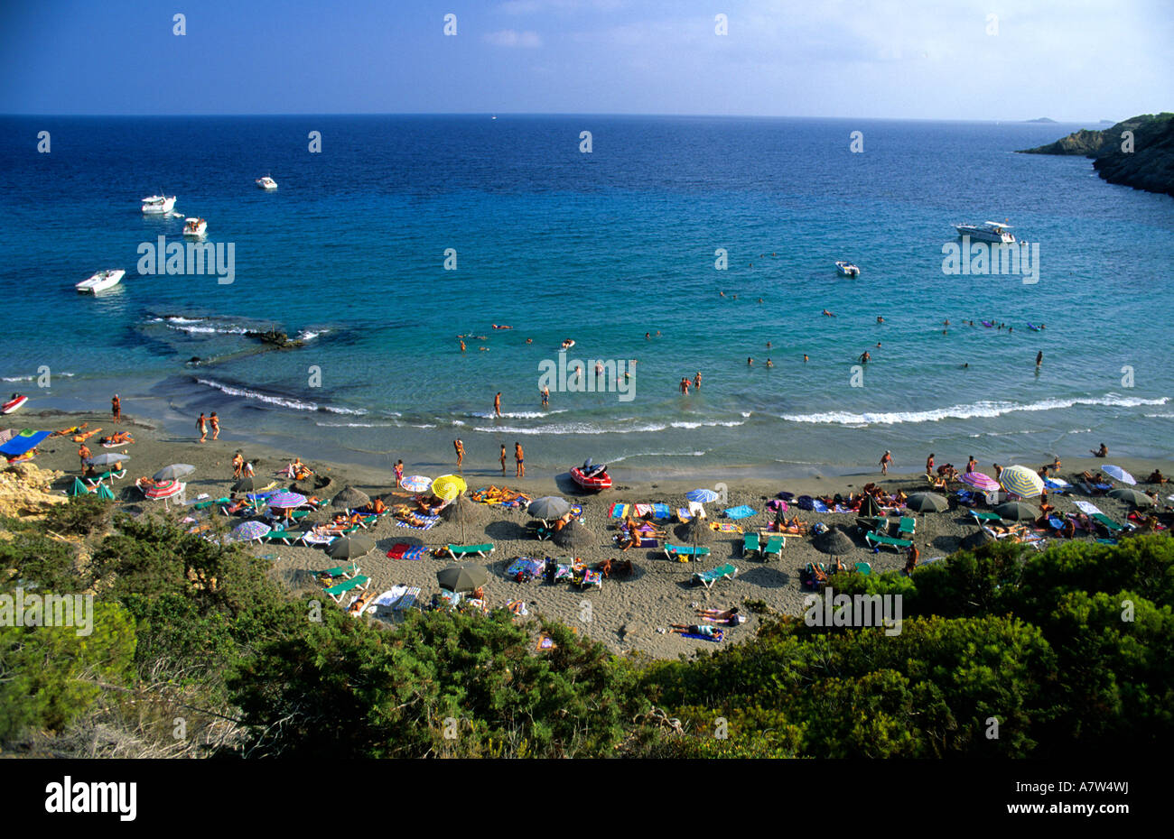 Cala or beach Boix Ibiza Balearic islands Spain Stock Photo - Alamy