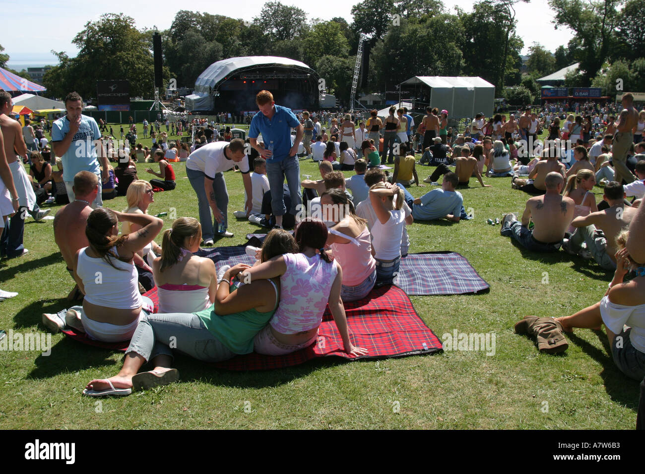 Music festival Singleton Park Swansea South Wales Stock Photo - Alamy