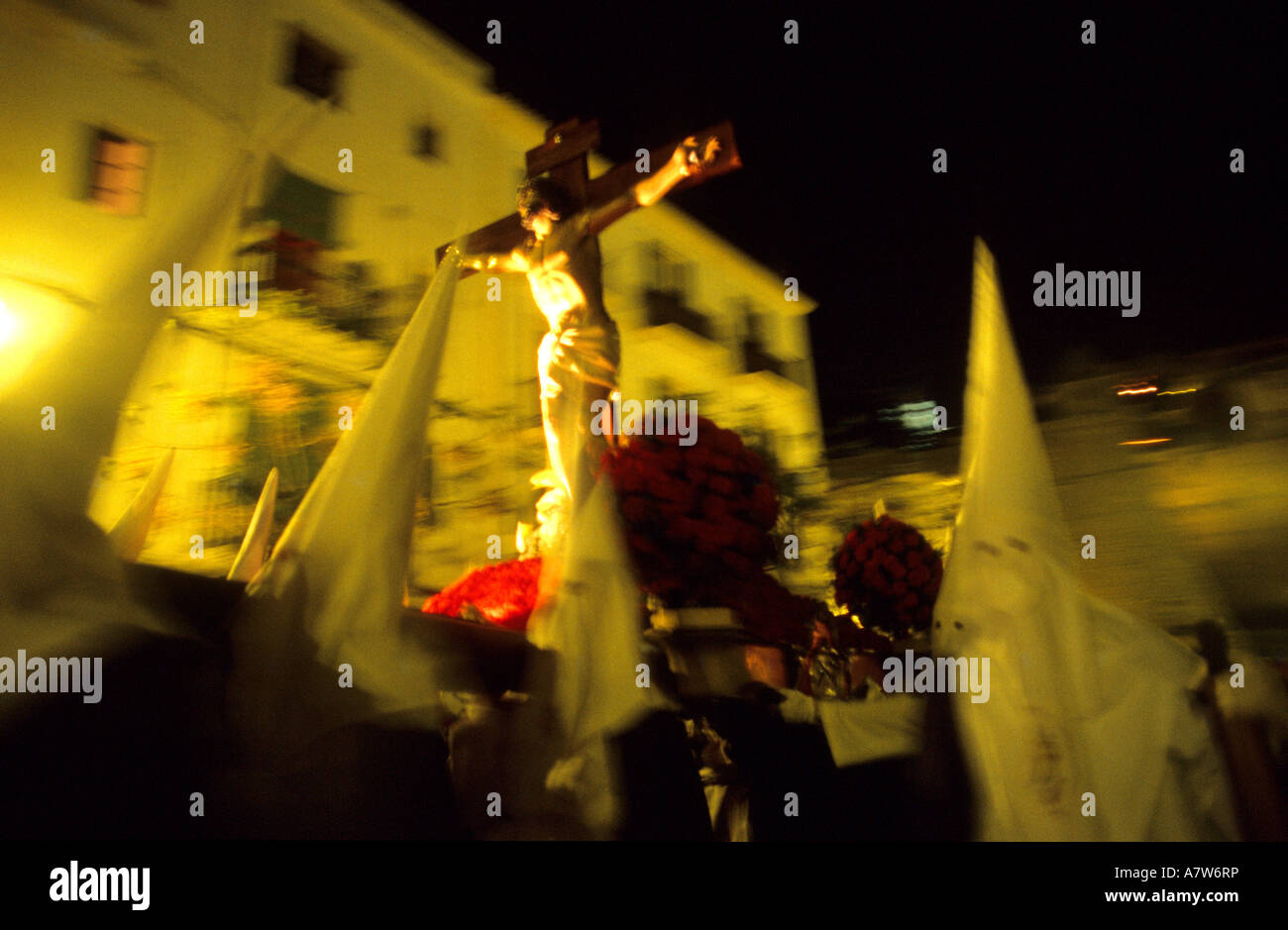 Procession of Holy week Ibiza Balearic islands Spain Stock Photo - Alamy