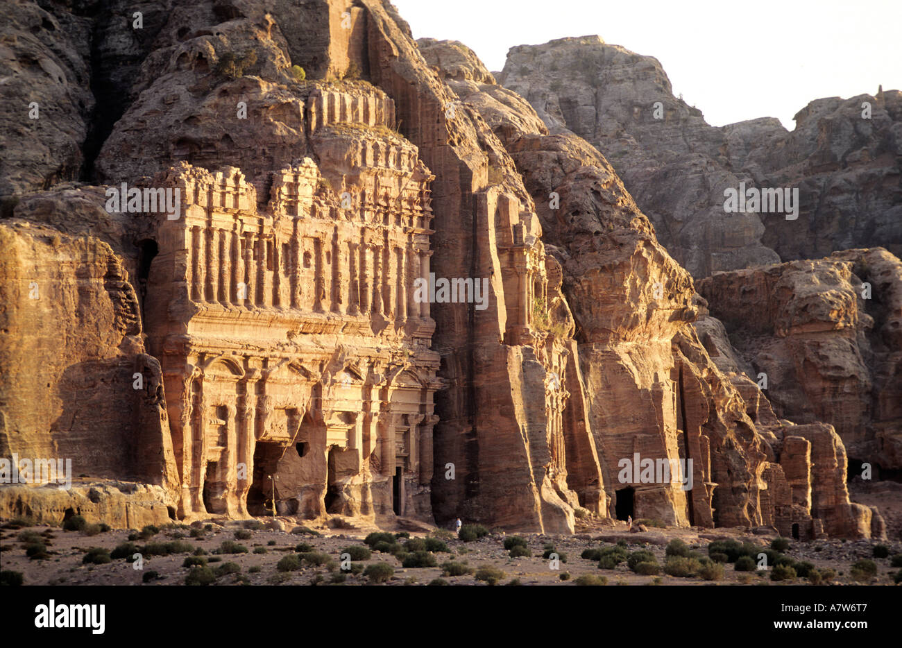 Jordan, Petra, vestiges of a Nabataean's temple Stock Photo - Alamy