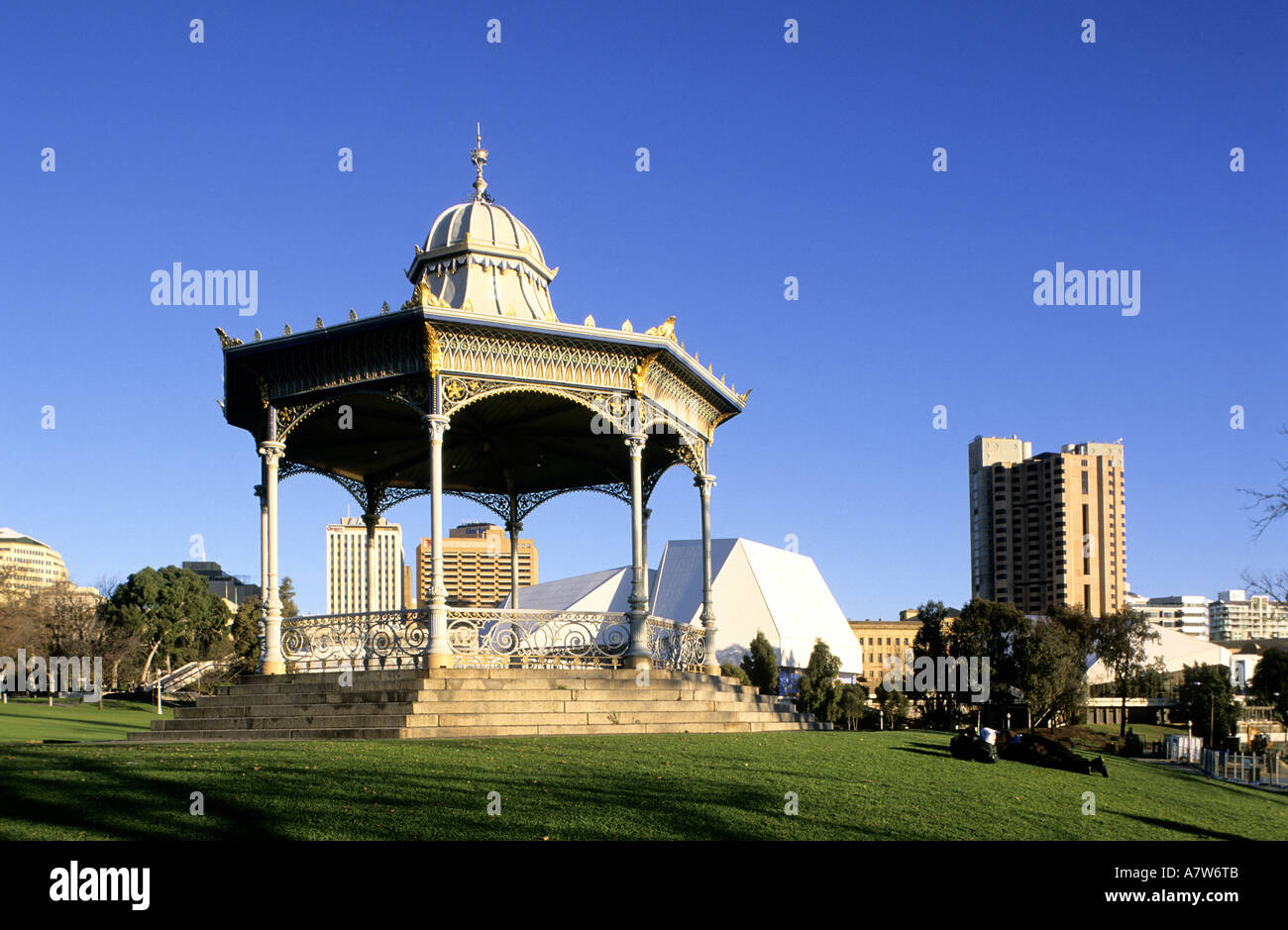 Australia, South Australia, Adelaide, bandstand of the Elder Park Stock ...