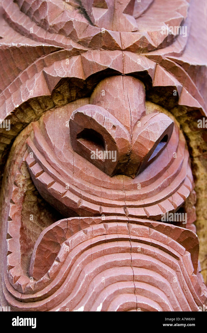 Tiki Statue on Oahu Hawaii Stock Photo - Alamy