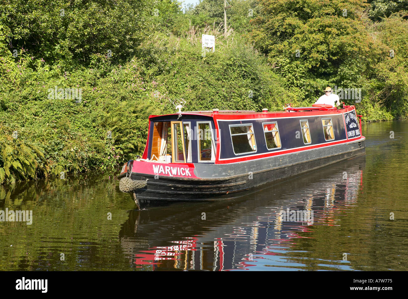 CANAL BARGE SALTERHEBBLE LOCK YORKSHIRE ENGLAND Stock Photo - Alamy
