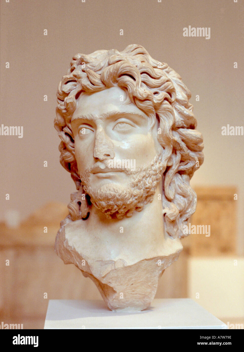 Antonine portrait National Archaeological Museum Athens Stock Photo - Alamy