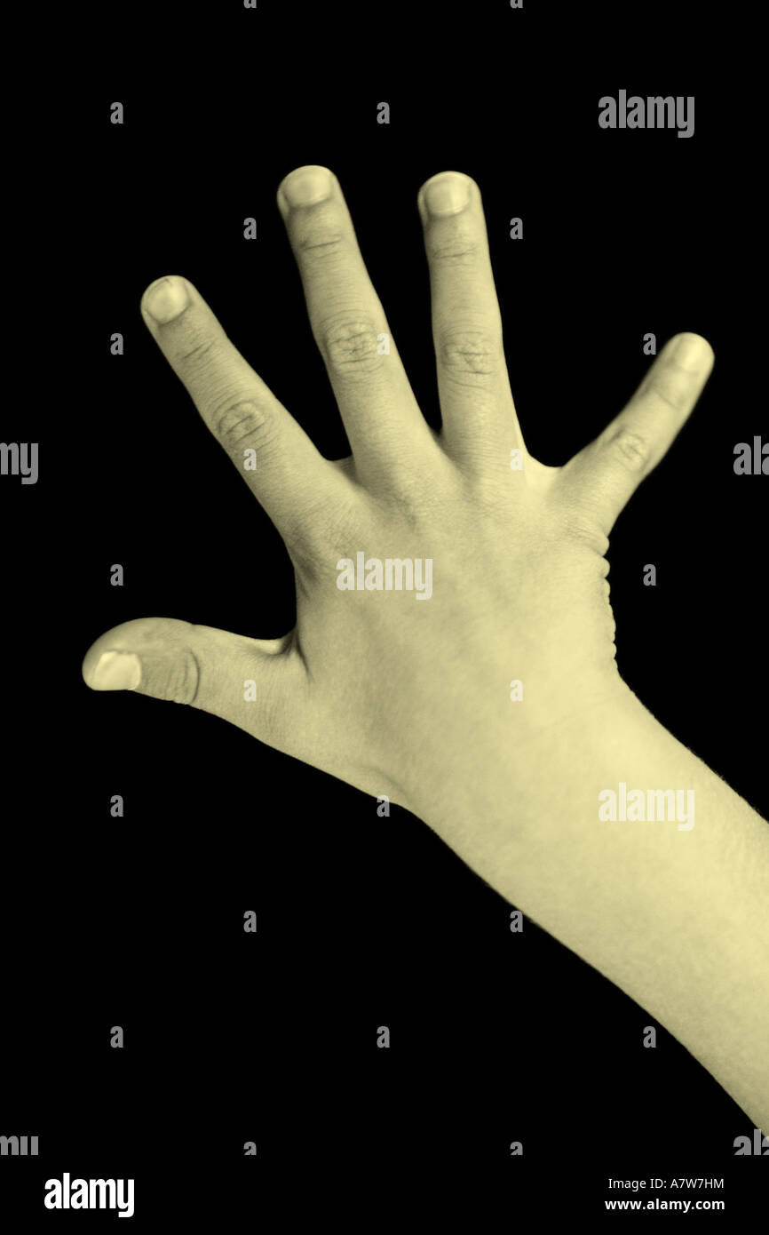 Hand five fingers spread hi-res stock photography and images - Alamy
