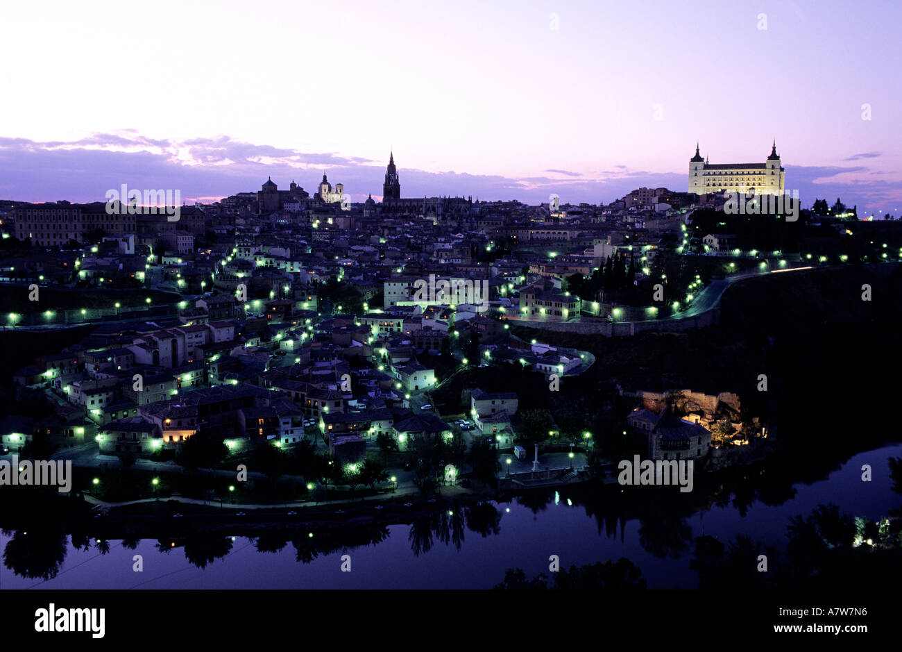 Spain, Castile la Mancha, Toledo, Santa Catalina cathedral, the Alcazar ...