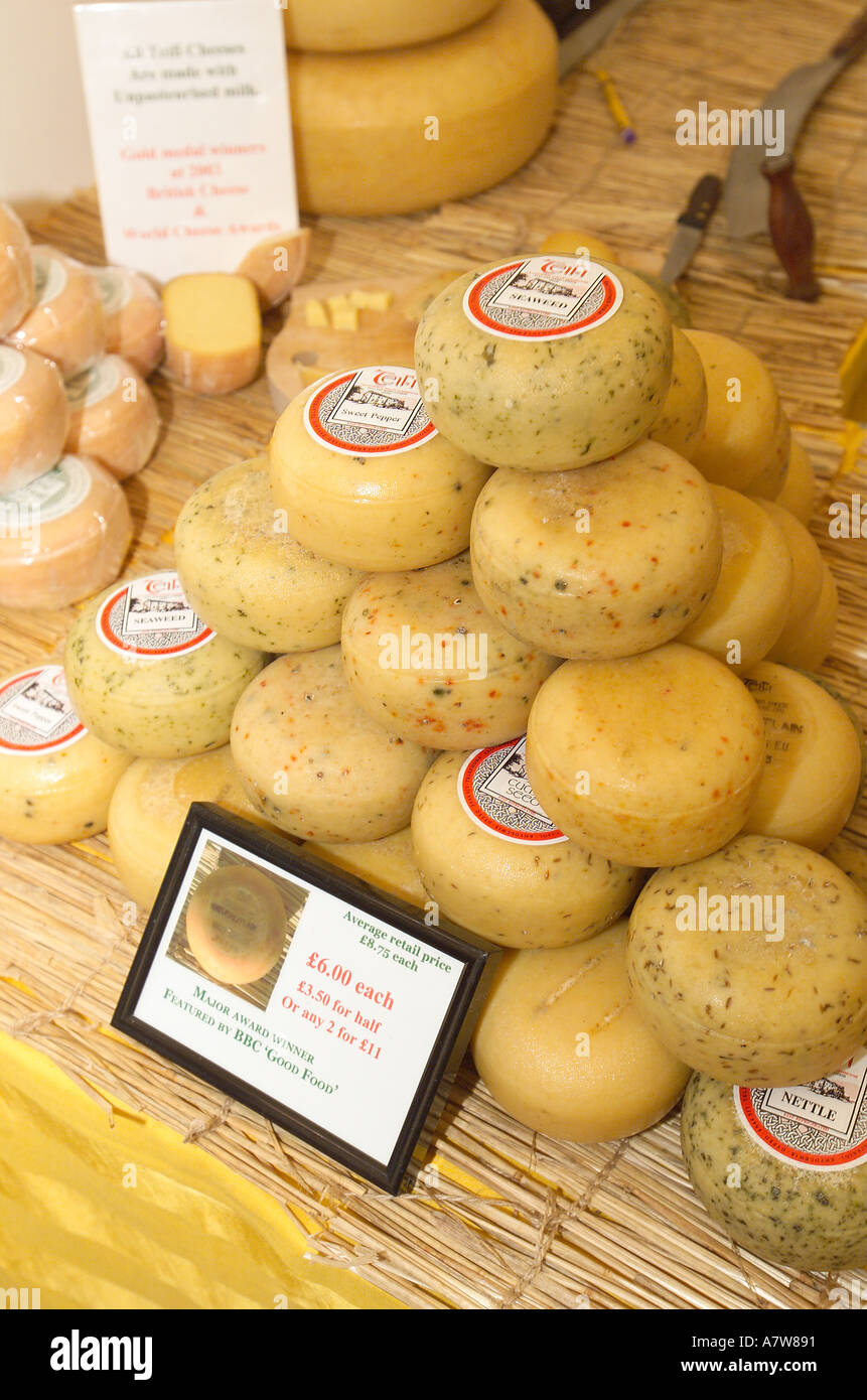 Cheese exhibit at Royal Welsh Agricultural Show 2004 Builth Wells Mid ...