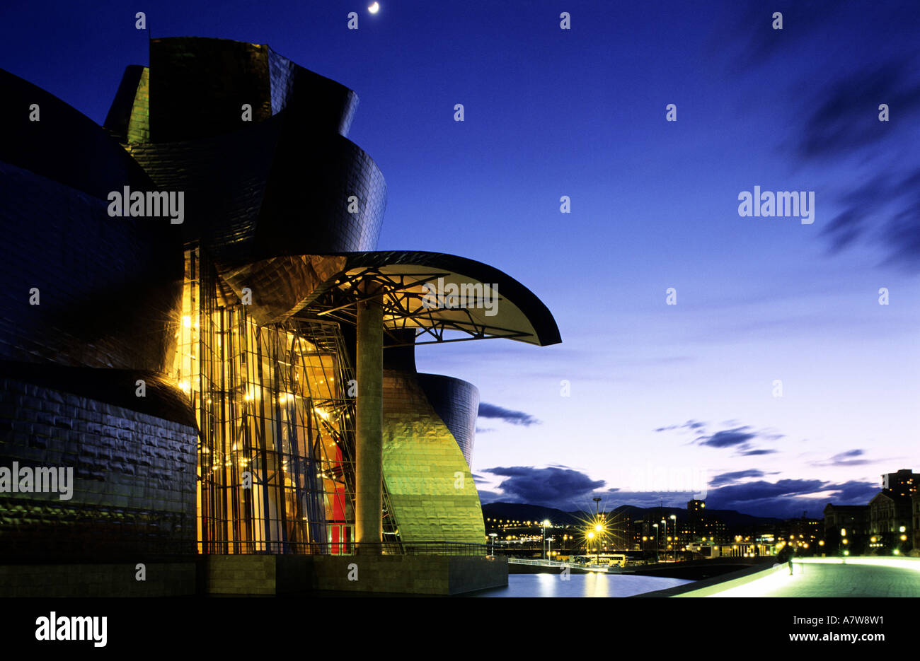 Spain, the Basque Country, Bilbao, Guggenheim Museum by the architect ...