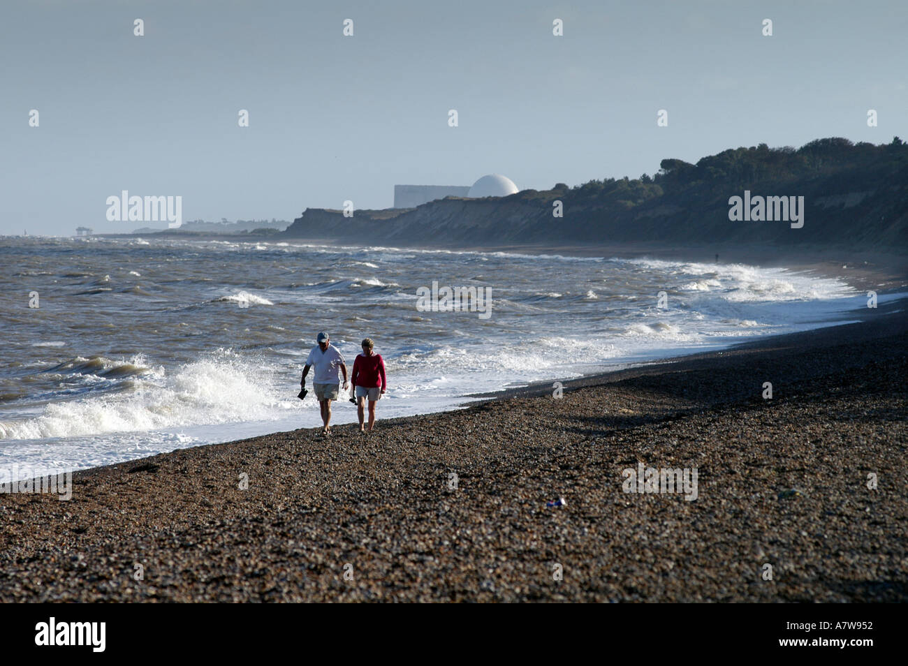 Dunwich Beach, Dunwich Suffolk, England. Site of lost port of Dunwich ...