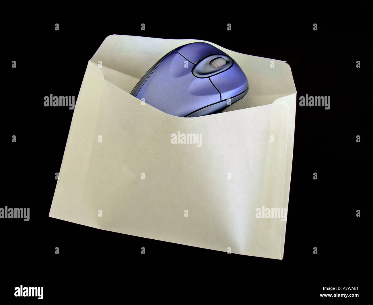 Envelope with computer Mouse, concept email communications Stock Photo ...