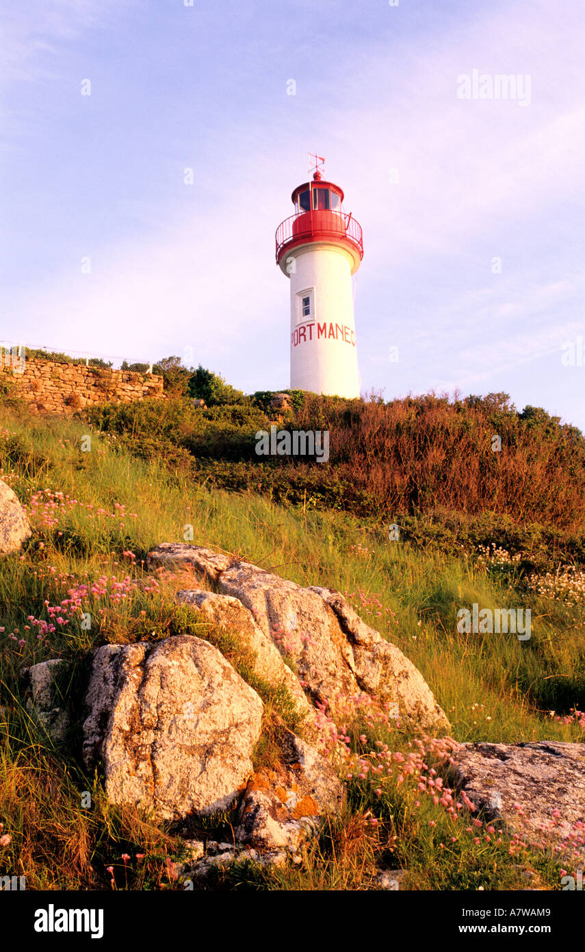 France, Finistere, Port Manech, the lighthouse Stock Photo - Alamy