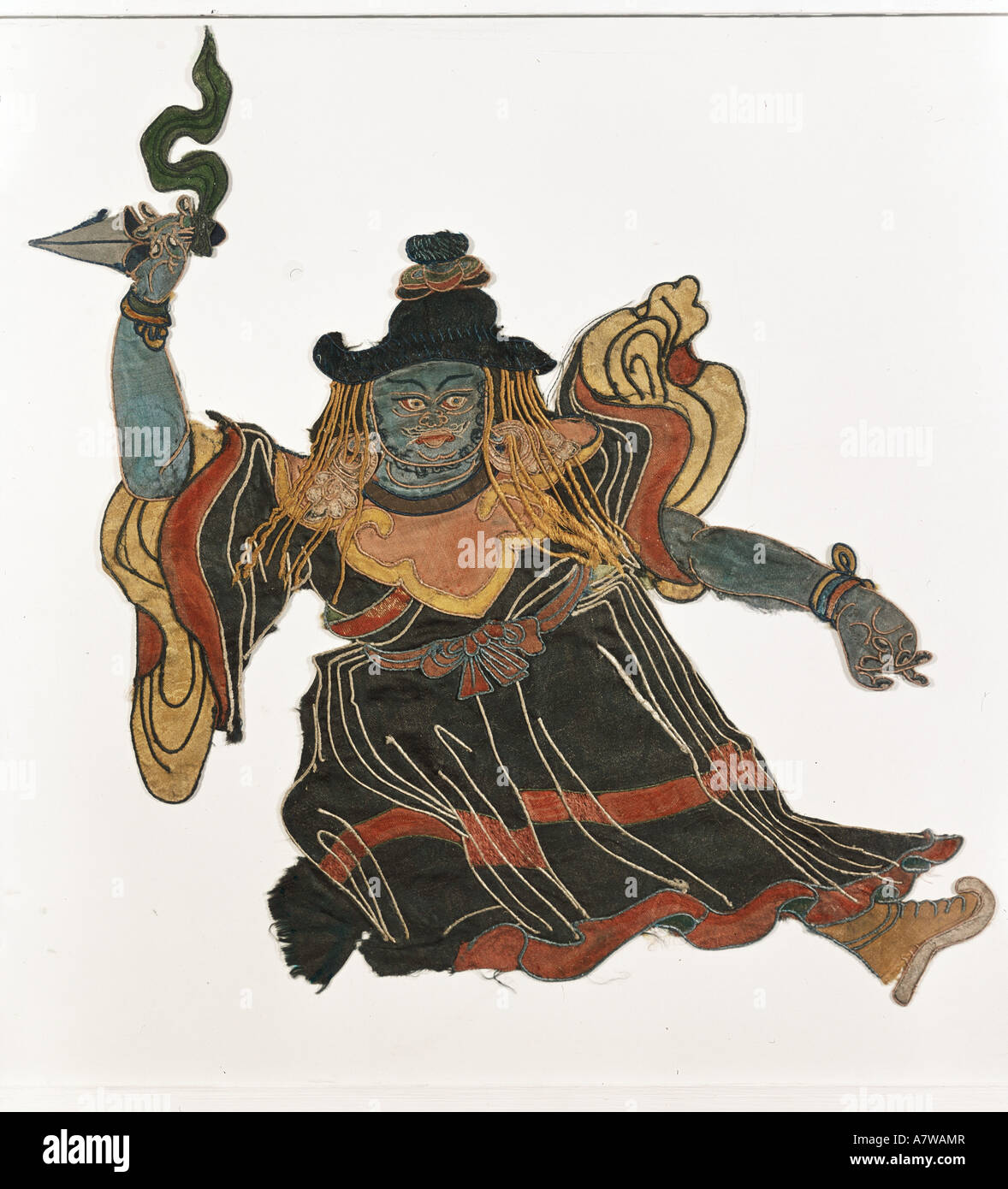 fine arts, Tibet, textiles, silk, minister, dancing dress, application ...