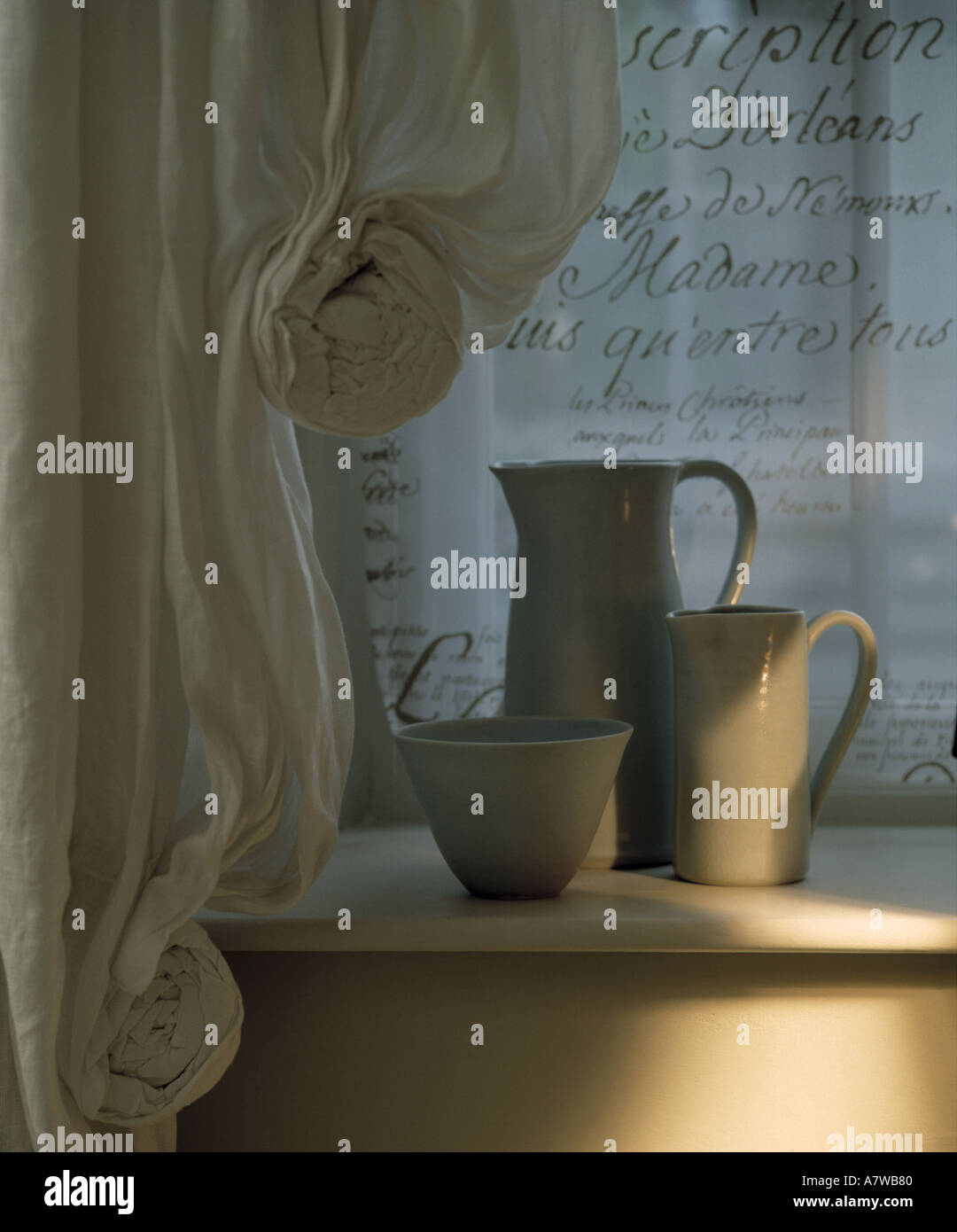 Ceramic Bowl and Two Jugs Stock Photo - Alamy