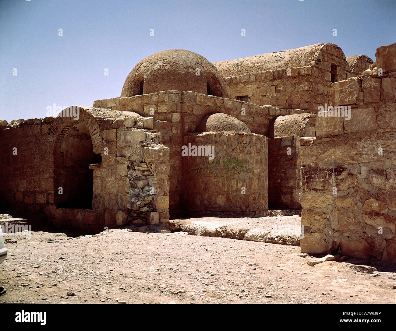 geography / travel, Jordan, "Quasr Amra" Fortress, ruin, hunting lodge ...
