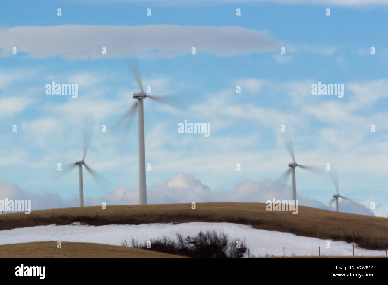 Wind turbines near lake in hi-res stock photography and images - Alamy