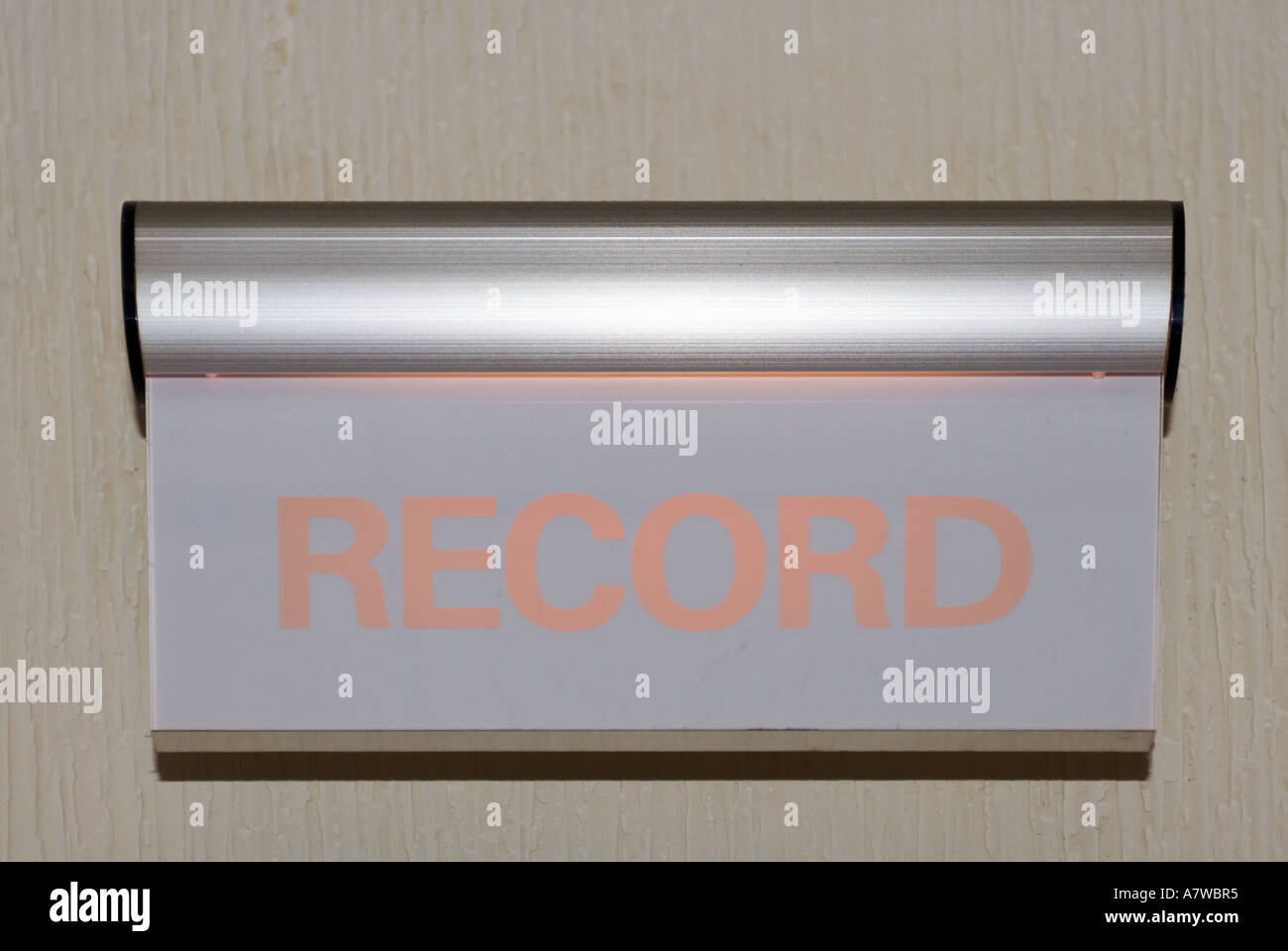 Record Sign In Music Recording Studio Stock Photo - Alamy
