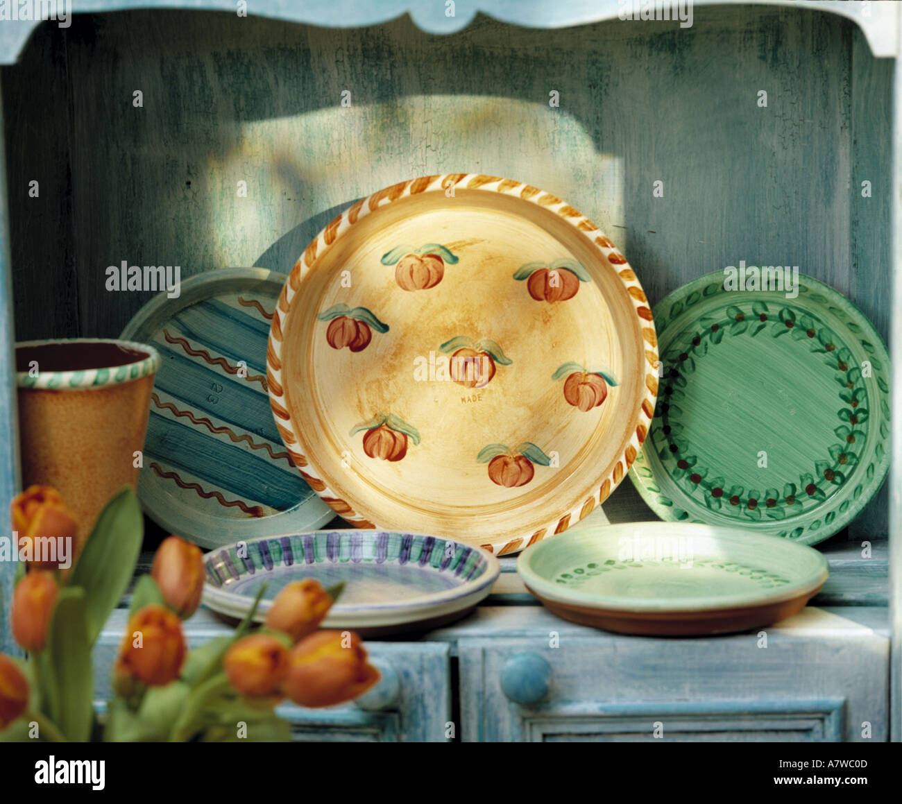 Hand Painted Plates Stock Photo - Alamy