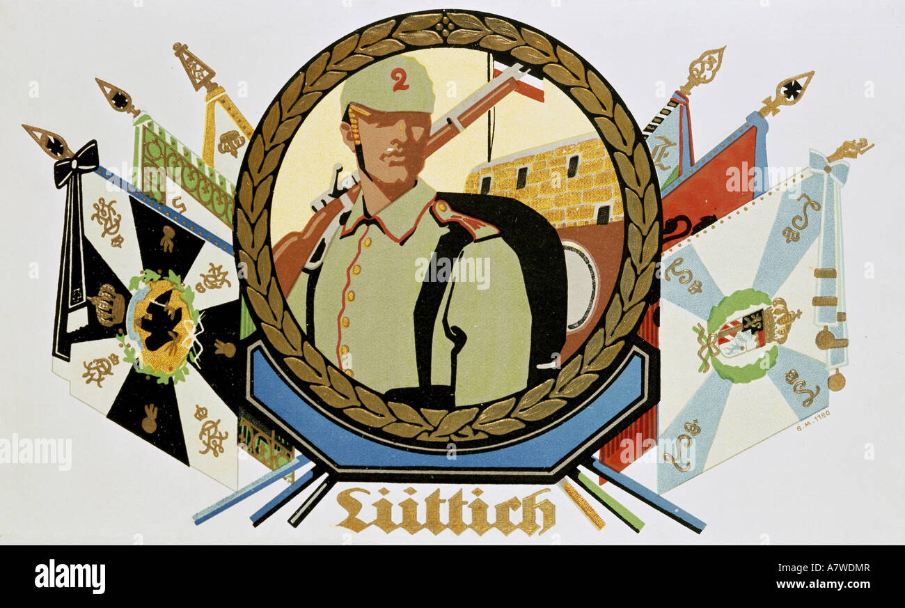 advertising, tobacco, cigars, "Lüttich", cigar box picture, lithograph ...