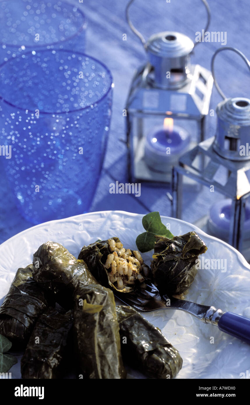 Greece, gastronomy, vine leaf Stock Photo - Alamy