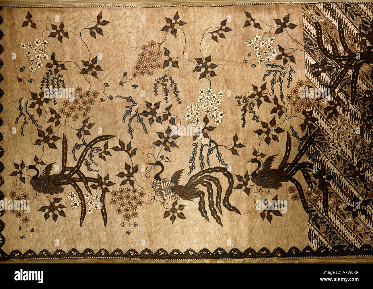 fine arts, Indonesia, textiles, Tjanting Batik, Sarong, Swabian Textile ...