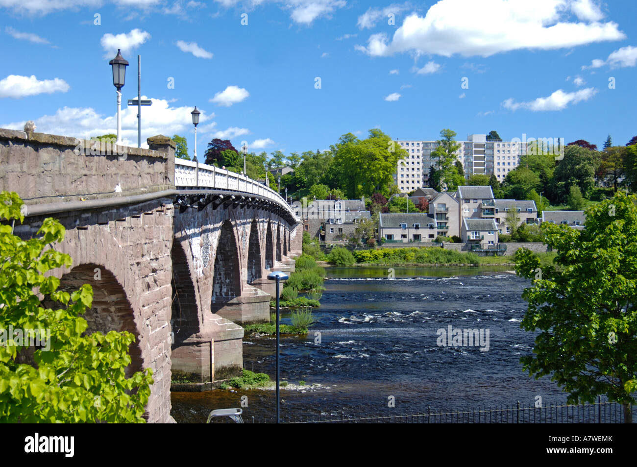 Tay Bridge, Perth City XPL 6391 Stock Photo - Alamy