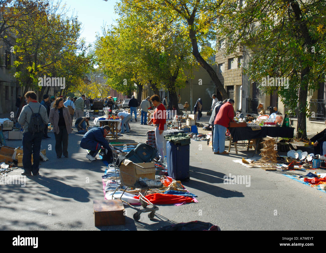 Tristan Narvaja Sunday Street Market, Montevideo, Uruguay Stock Photo ...