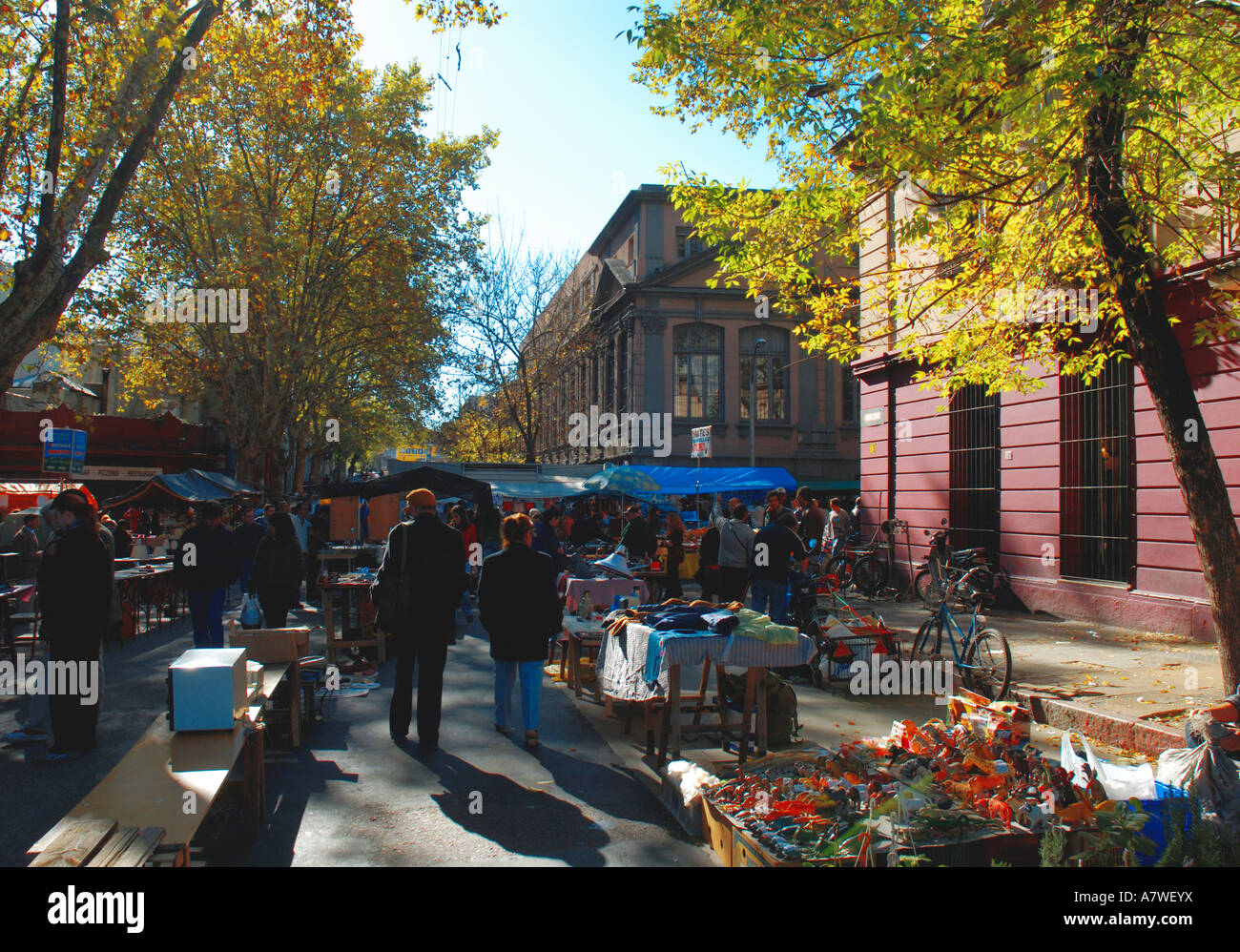 Tristan Narvaja Sunday Street Market, Montevideo, Uruguay Stock Photo ...