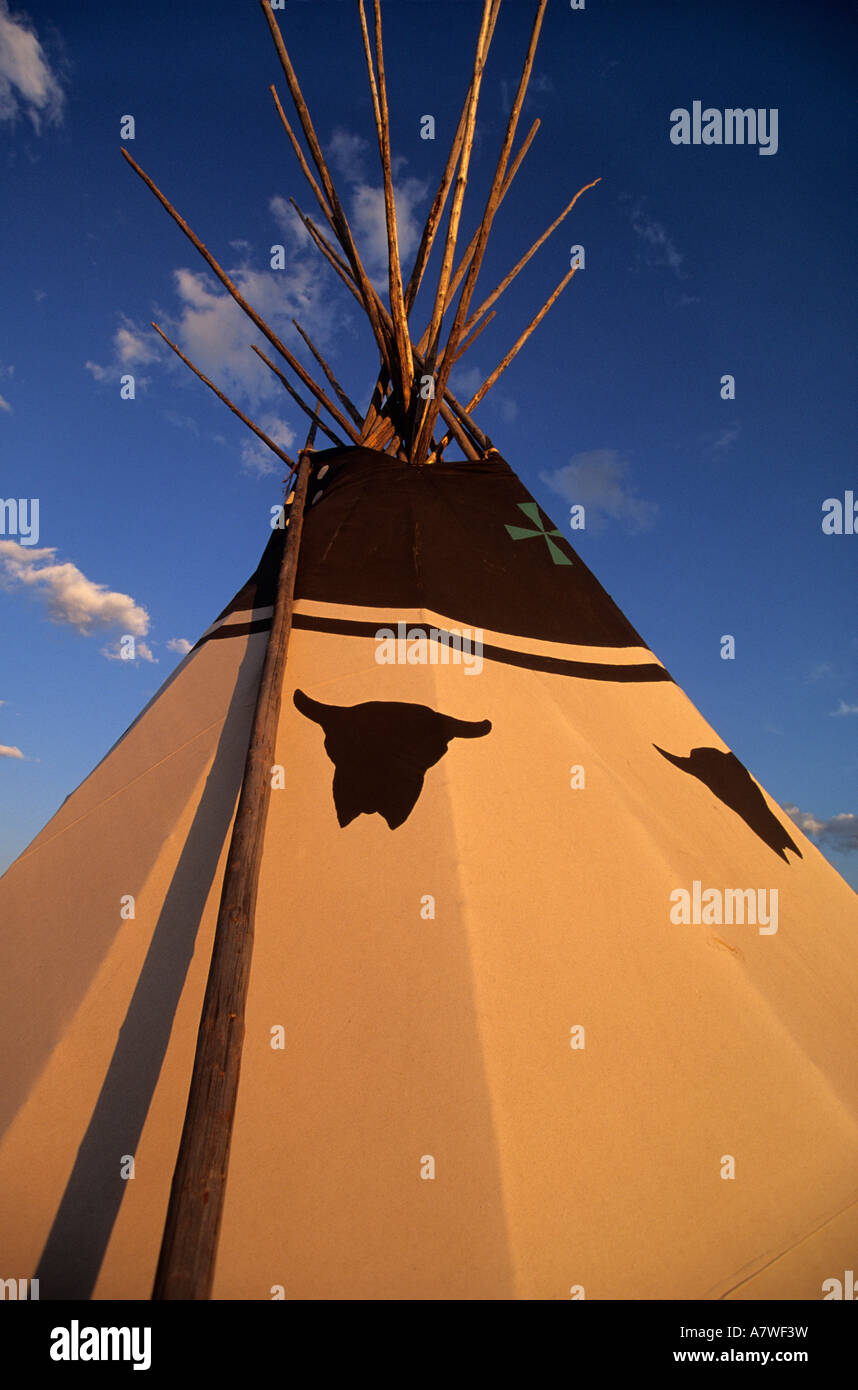 Plains Indian tepee Montana USA Stock Photo - Alamy